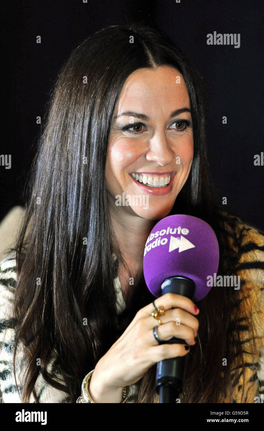 Alanis Morissette at Absolute Radio - London Stock Photo - Alamy