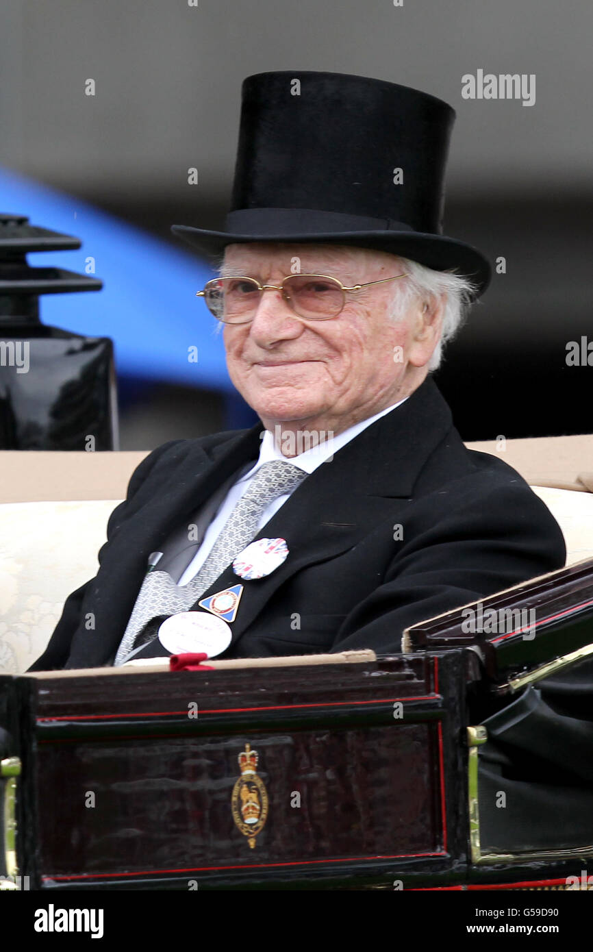 Former BBC commentator Peter O'Sullevan arrives at Royal AScot in the ...