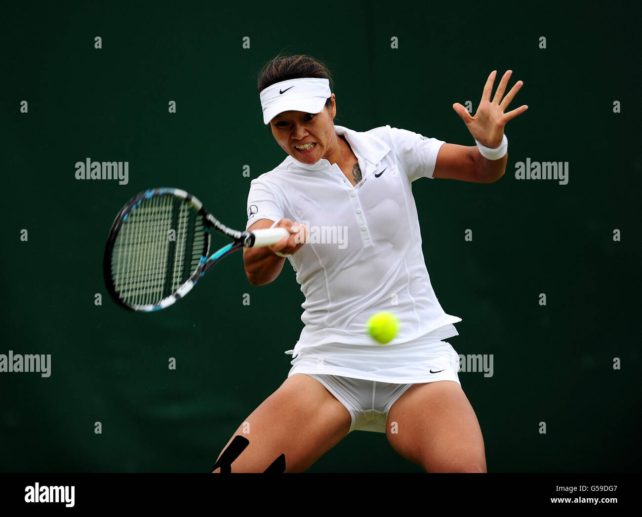 China's Na Li in action against Romania's Sorana Cirstea during day ...
