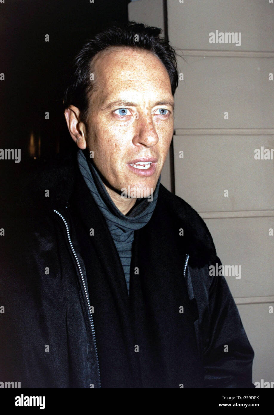 Actor Richard E Grant arrives at the New Ambassadors Theatre, in London ...