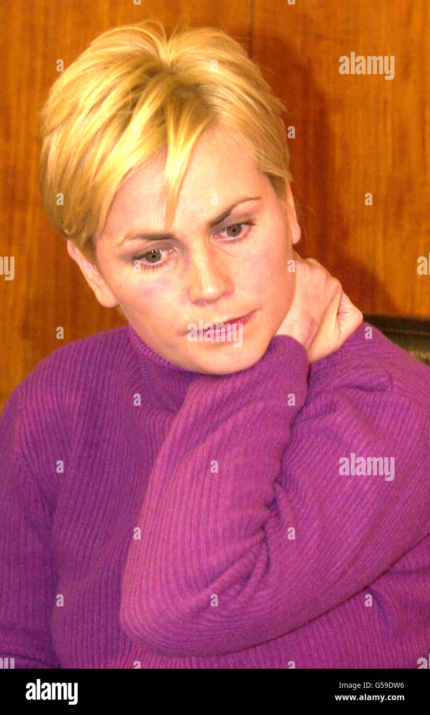 Nursery nurse Lisa Potts at a press conference in London, after ...