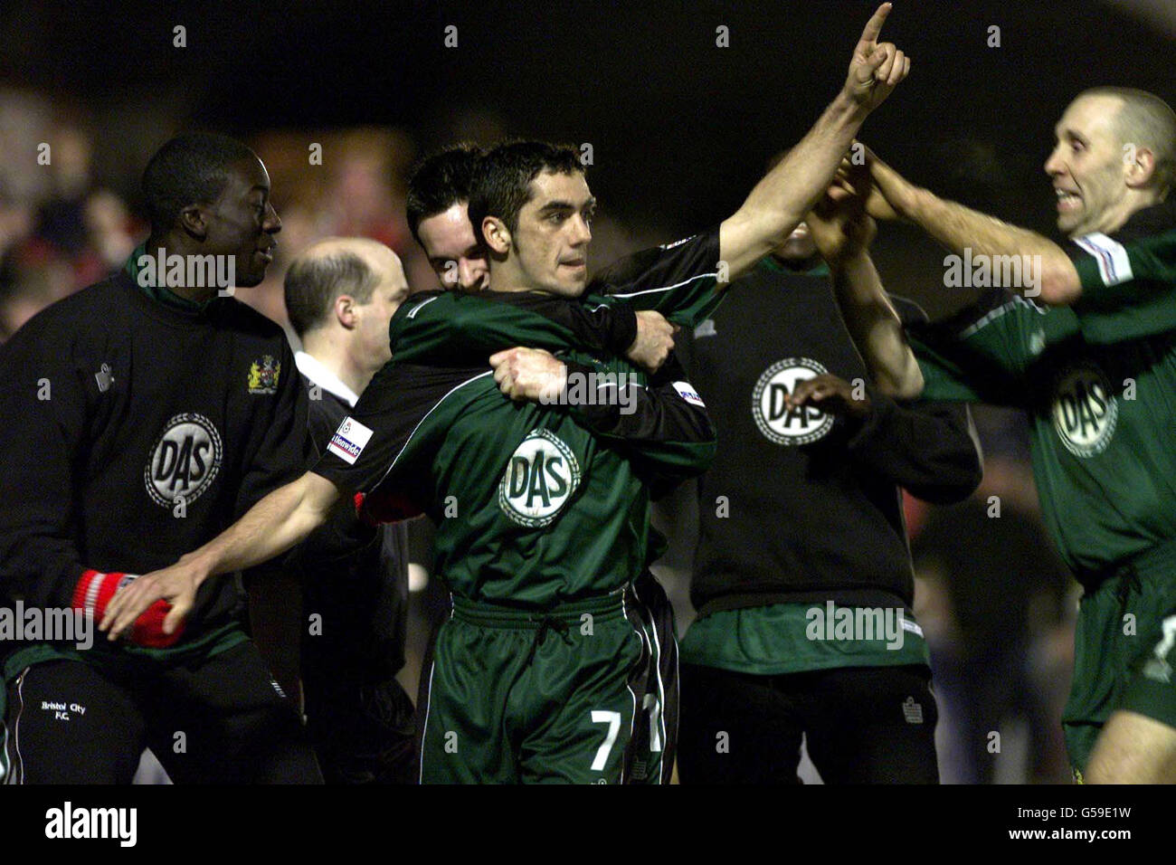 Sport football celebrating arm raised hugging scott murray hi-res stock ...