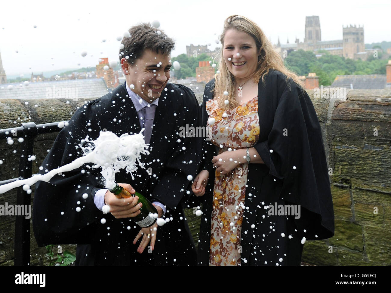 Durham University students Christopher Brooker and Hannah Grayson ...
