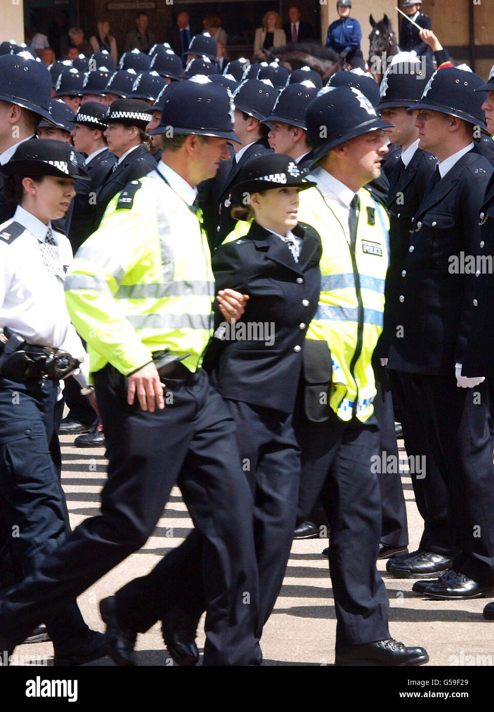 One of the 567 graduates is taken ill during the passing out ceremony ...