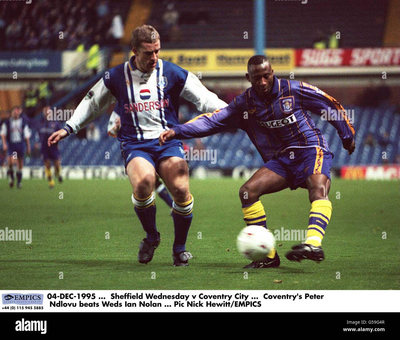 04-DEC-1995 ... Sheffield Wednesday v Coventry City ... Coventry's ...