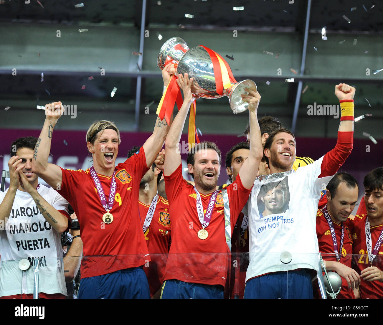 Spain Euro 2012 Final Trophy High Resolution Stock Photography and ...
