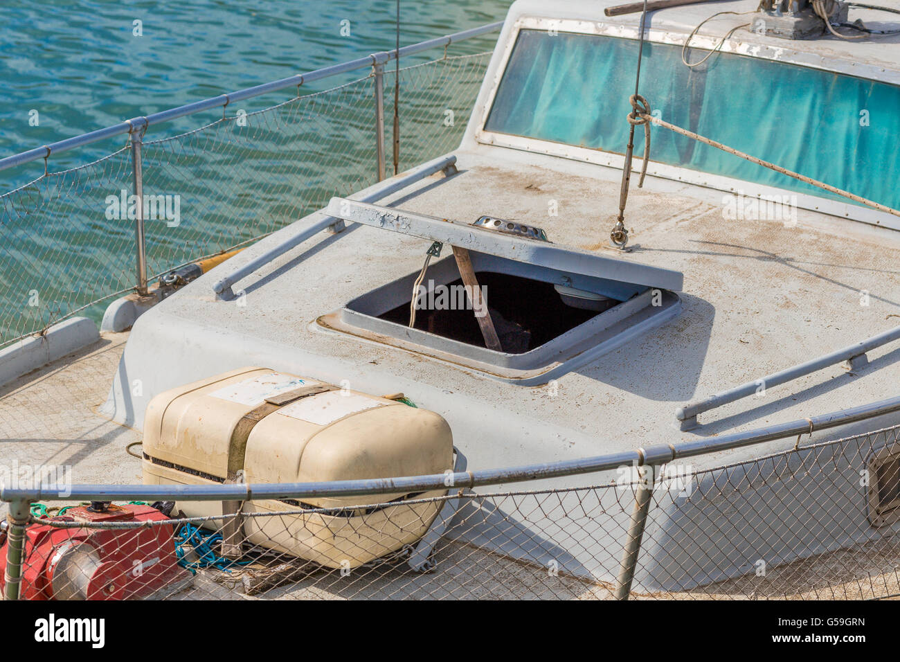 grunge and dirt boat deck Stock Photo - Alamy