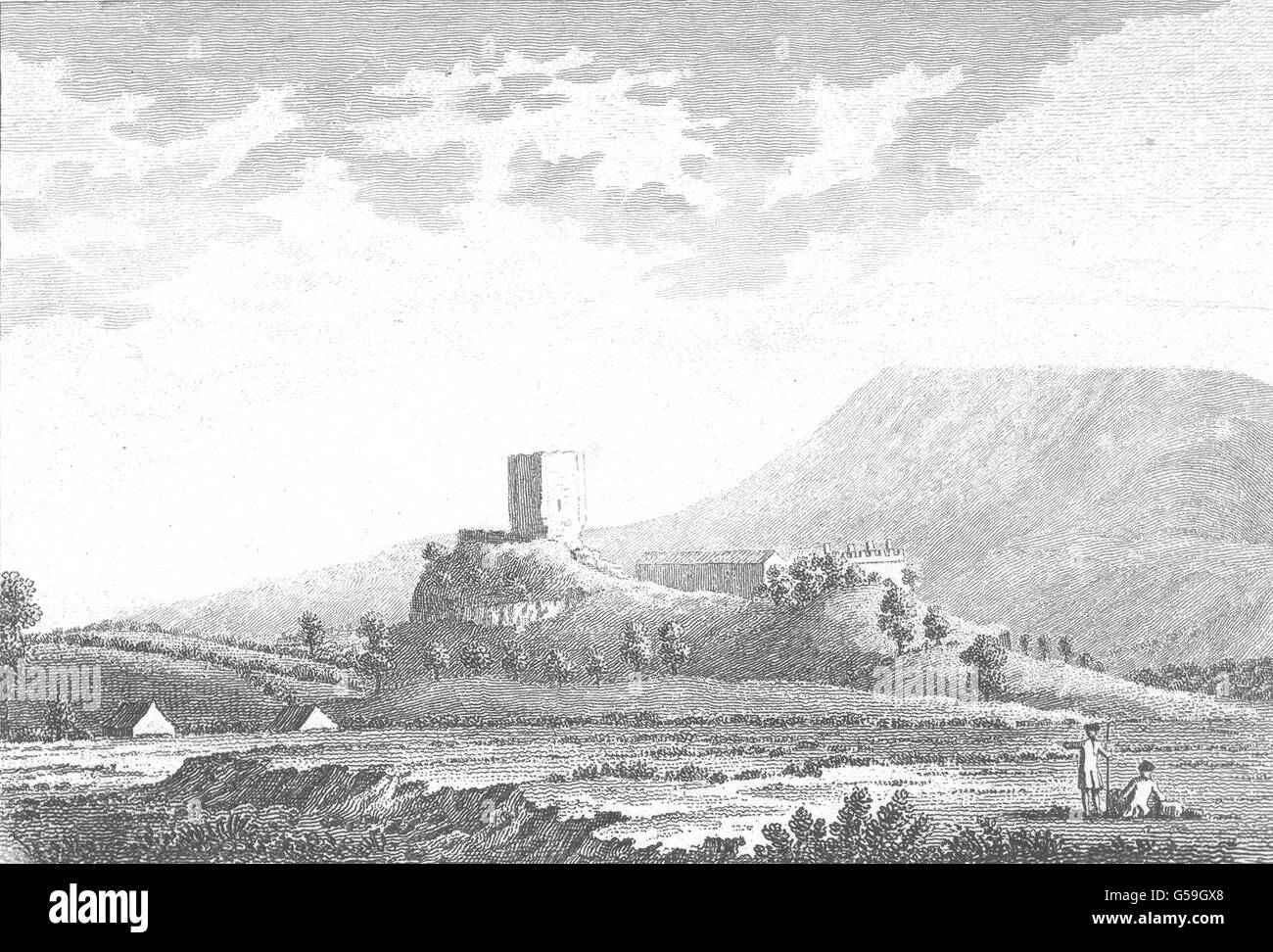 LANCASHIRE:: Clithero Castle, Lancashire . Copperplate (Grose), old ...