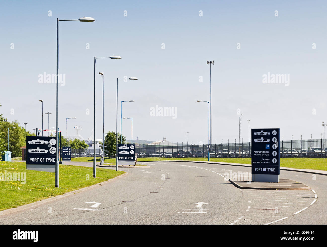 Entrance to the Port of Tyne Ferry Terminal at the Royal Quays, North ...