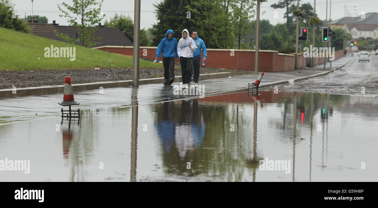 Amber warning after severe floods Stock Photo - Alamy