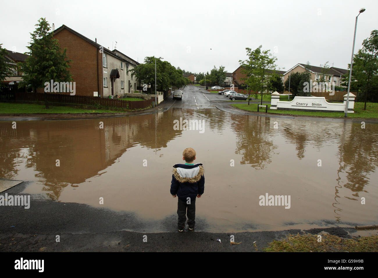 Amber warning after severe floods Stock Photo - Alamy