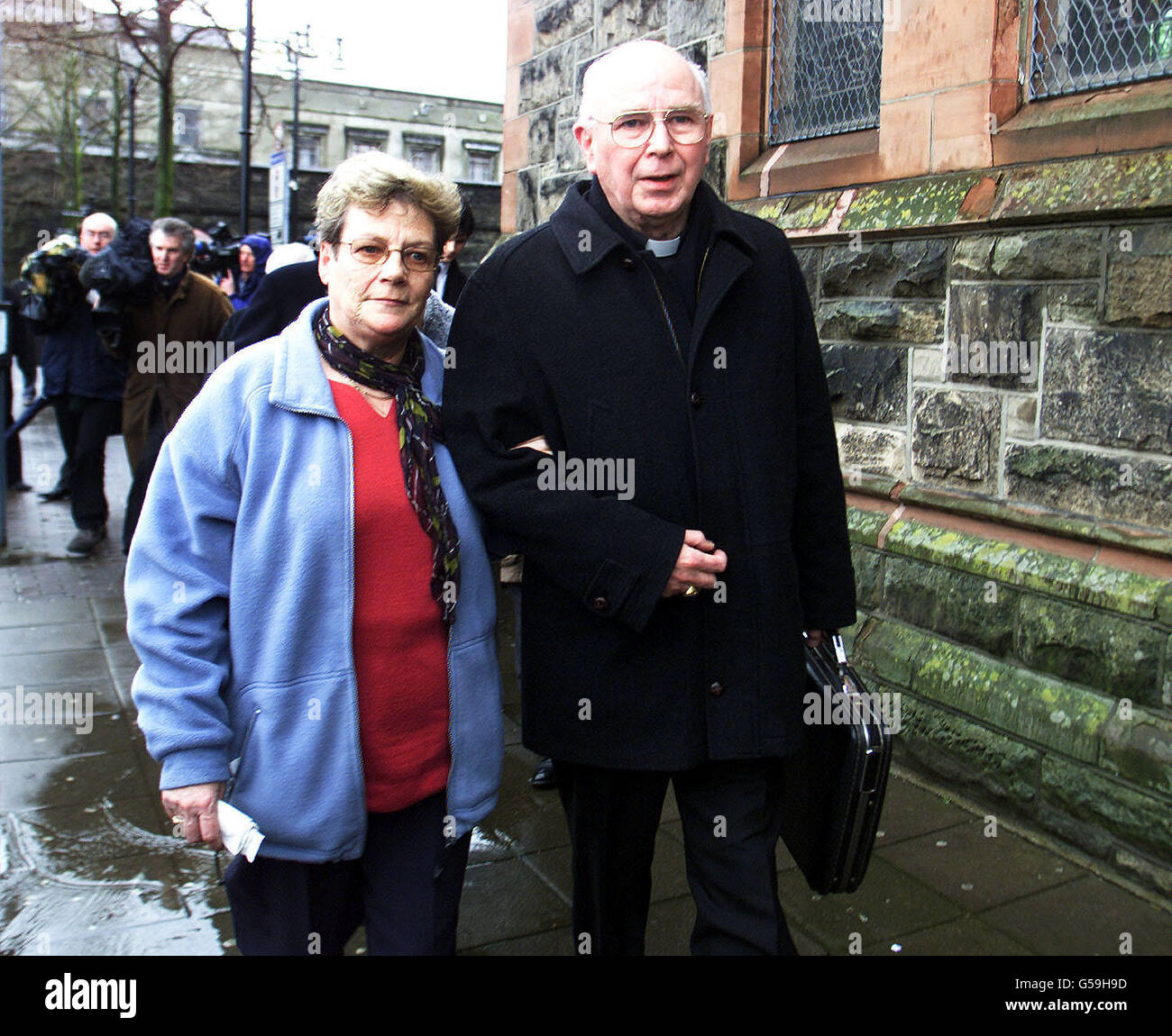 Former Bishop of Derry, Dr Edward Daly in Londonderry, where he give ...