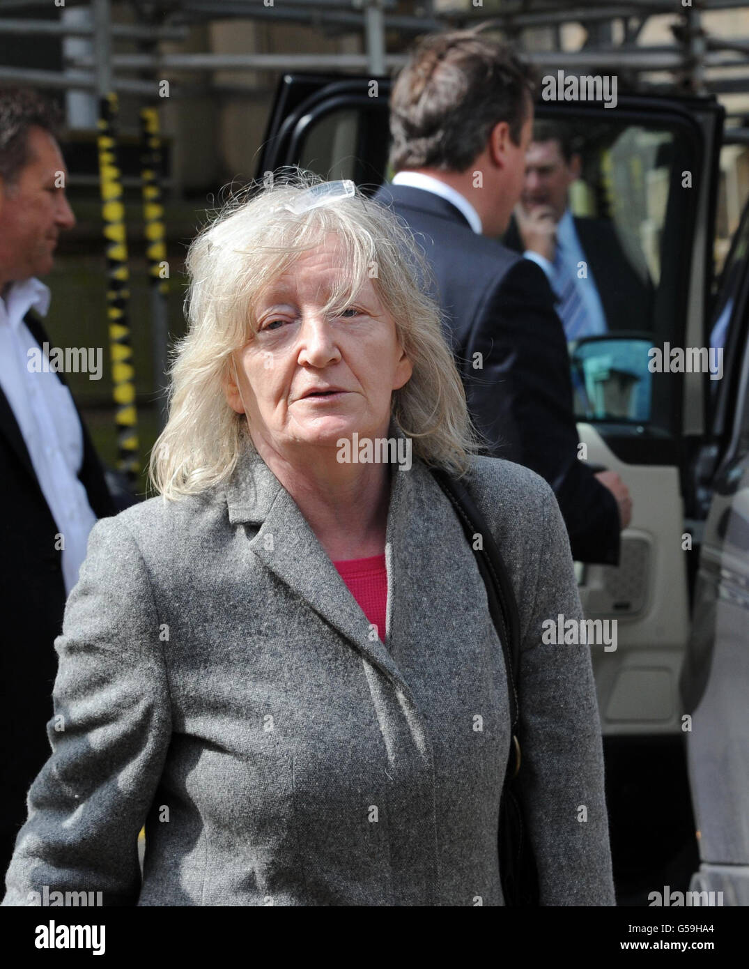 Kathleen Simpson walks away from Prime Minister David Cameron after ...