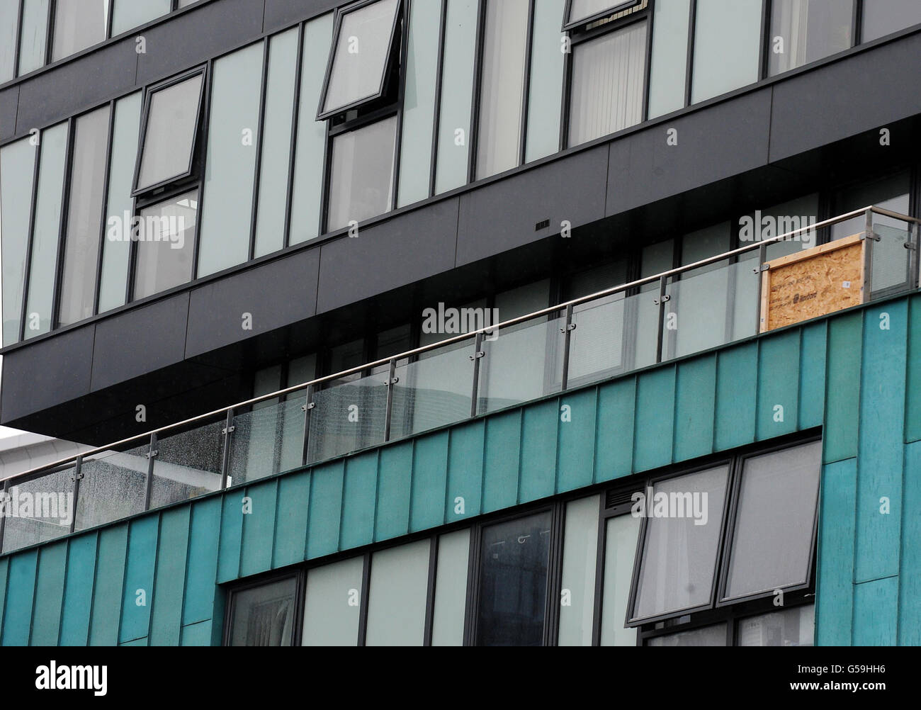 Girl falls from flats Stock Photo - Alamy