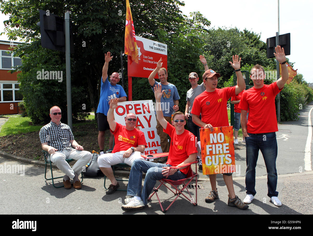 Fire Brigades Union strike Stock Photo - Alamy