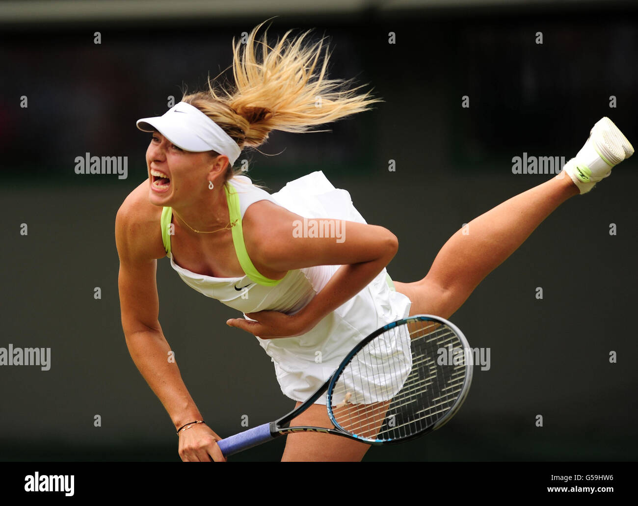 Russia's Maria Sharapova in action against Bulgaria's Tsvetana ...