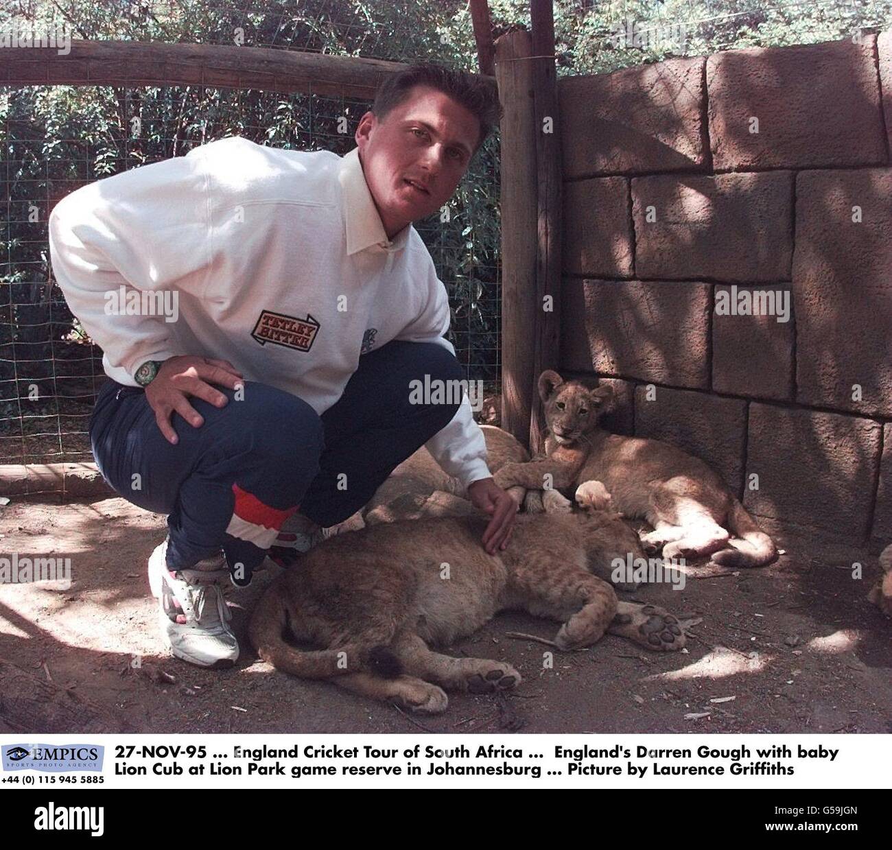 27-NOV-95 ... England Cricket Tour of South Africa ... England's Darren ...