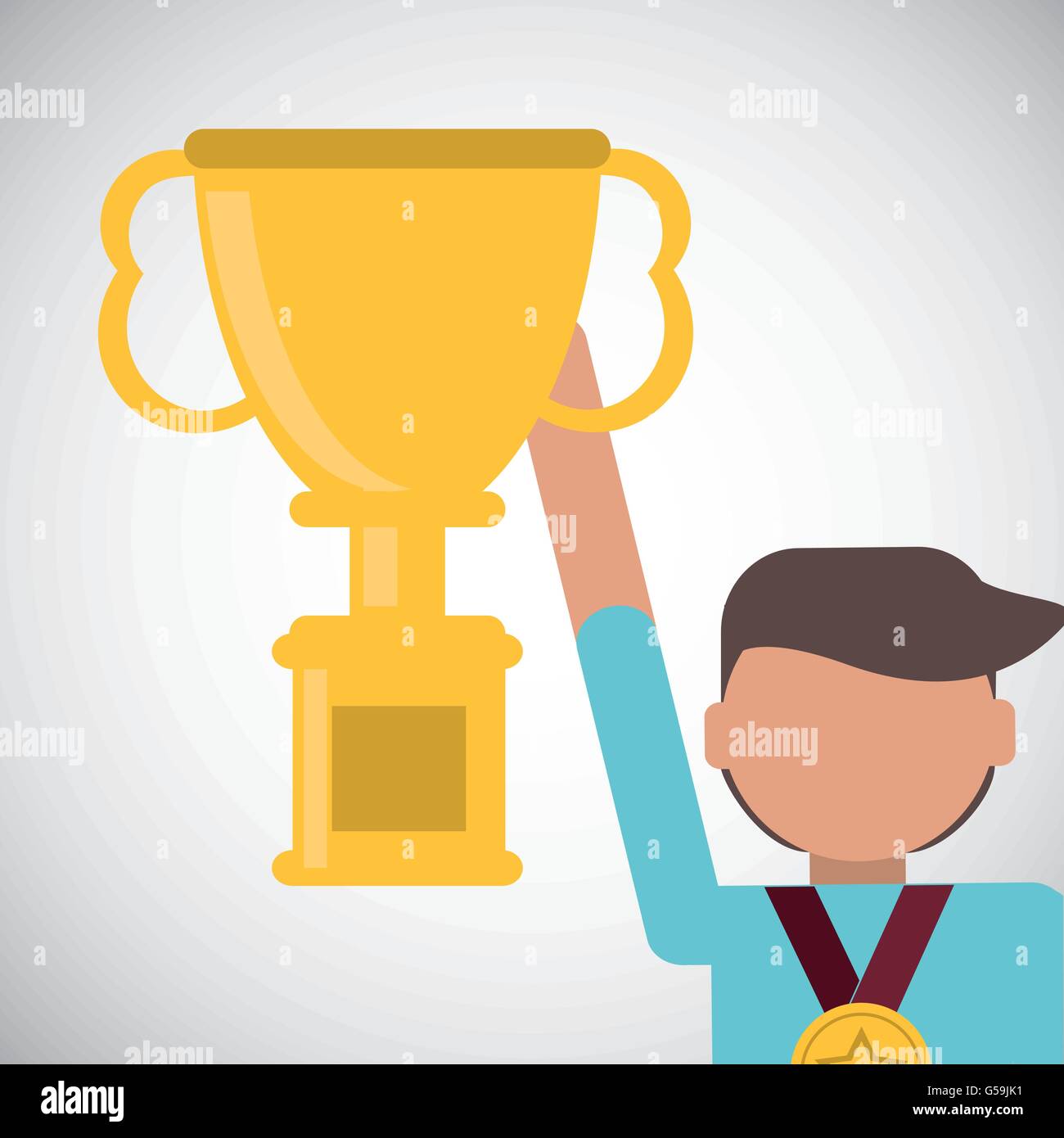 Success design. Winner icon. Flat illustration, vector graphic Stock ...