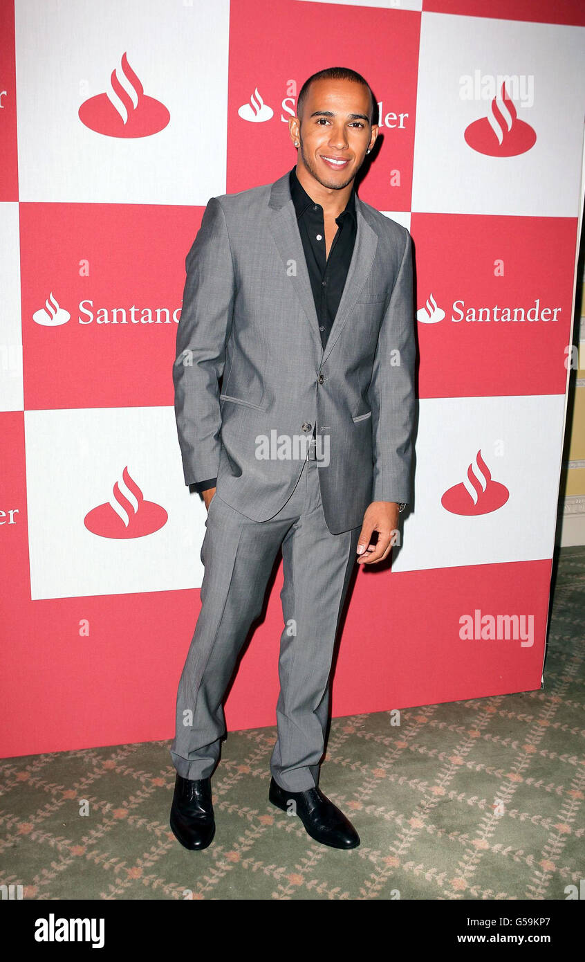 London Grand Prix launch. Lewis Hamilton arriving at the London Grand ...