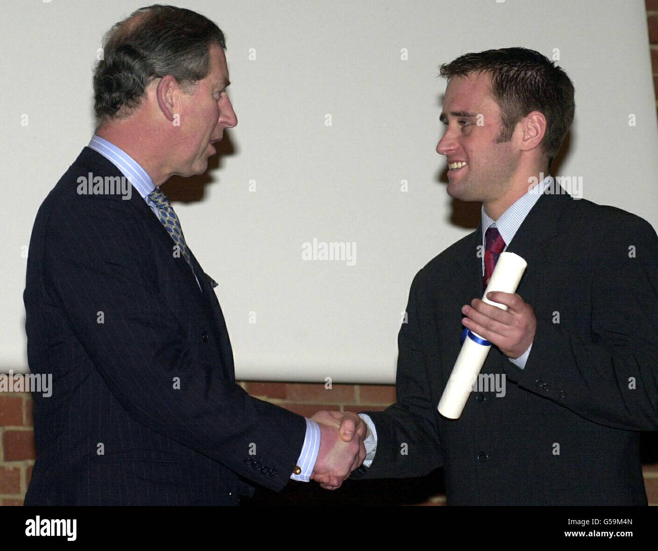 The Prince of Wales presents the British Transport Police Chief ...
