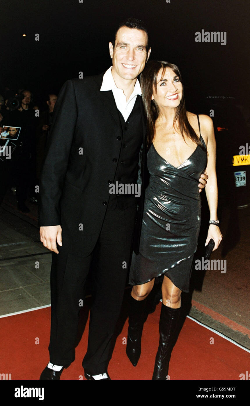 Ex-footballer turned actor Vinnie Jones with his wife Tanya at the ...