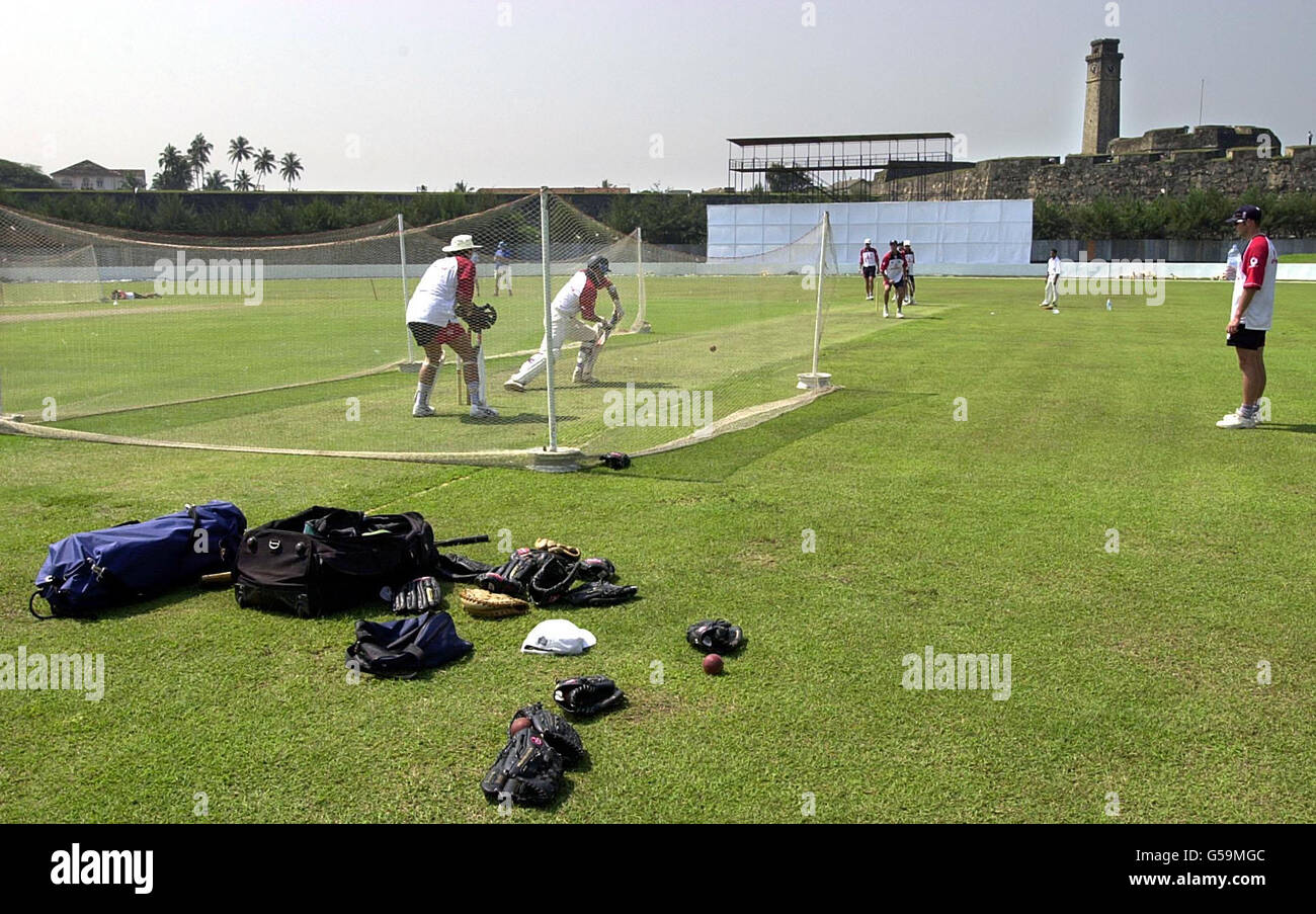 England Captain Nasser Hussain In The Nets High Resolution Stock ...