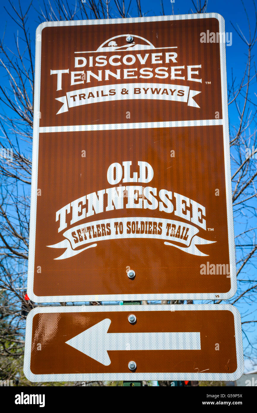 A State heritage sign, Discover Tennessee Trails & Byways Old Settlers ...
