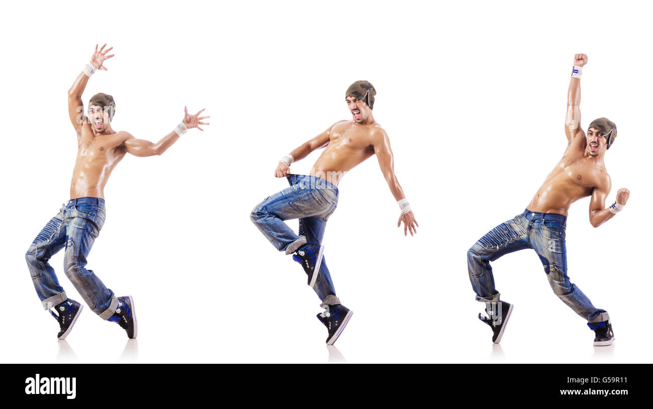 Dancer dancing dances isolated on white Stock Photo - Alamy