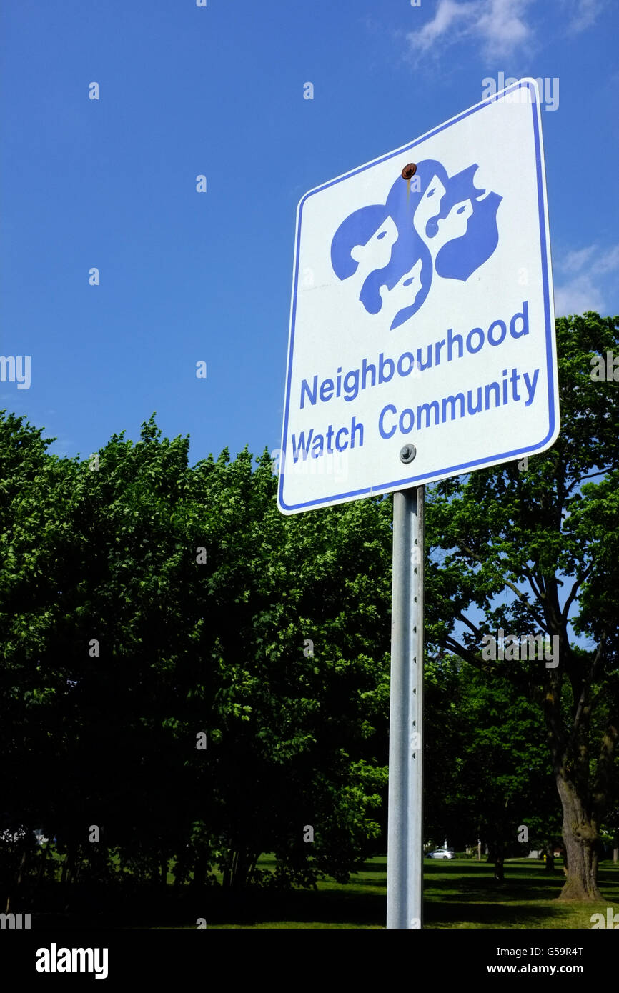 A Neighbourhood Watch Community sign in London, Ontario Stock Photo - Alamy
