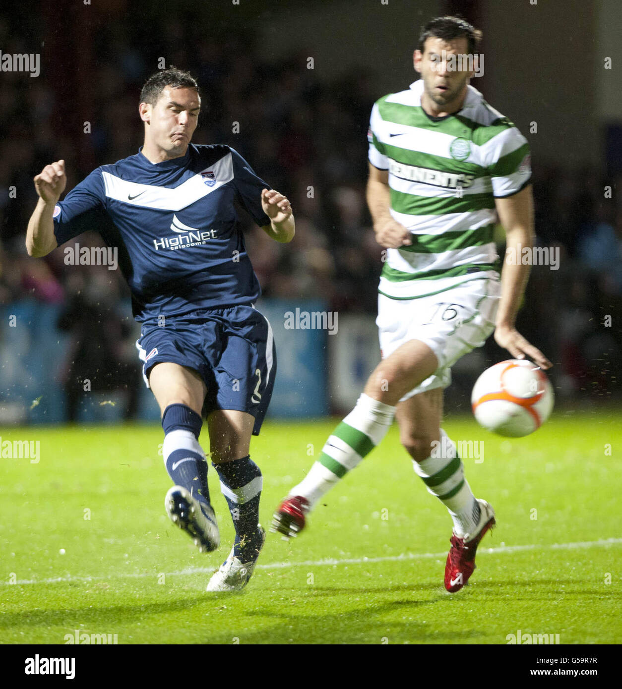 Soccer football ross county v celtic action hi-res stock photography ...