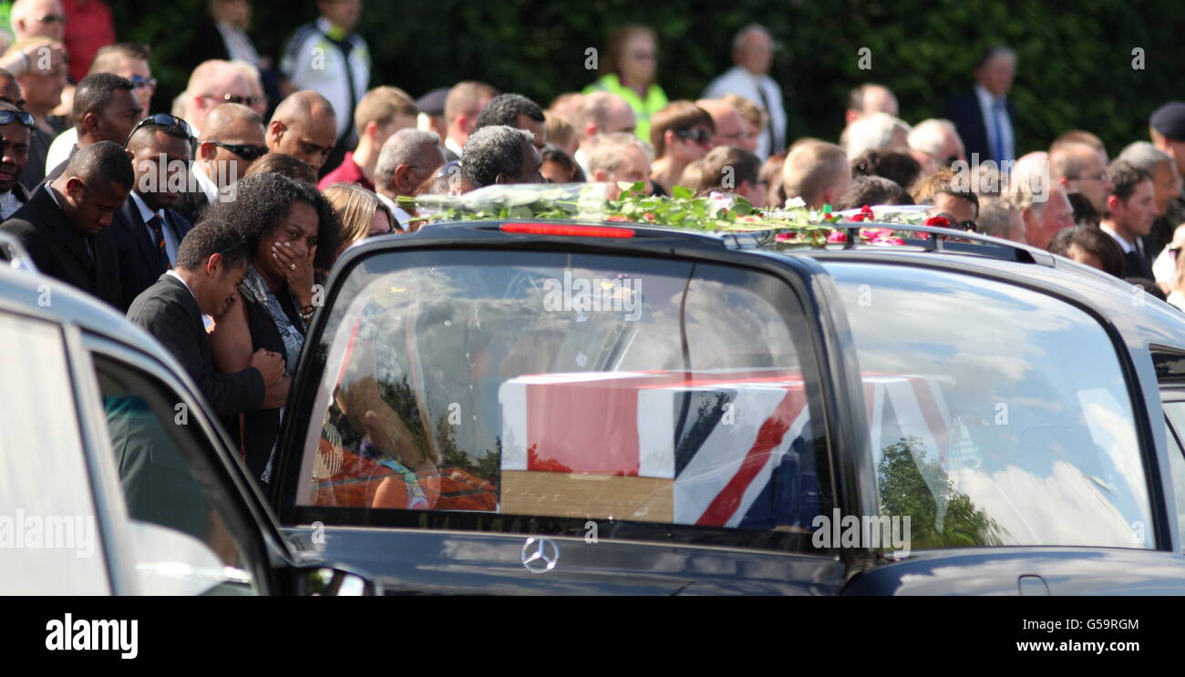 Mourners join friends and families of Guardsman Craig Roderick and ...