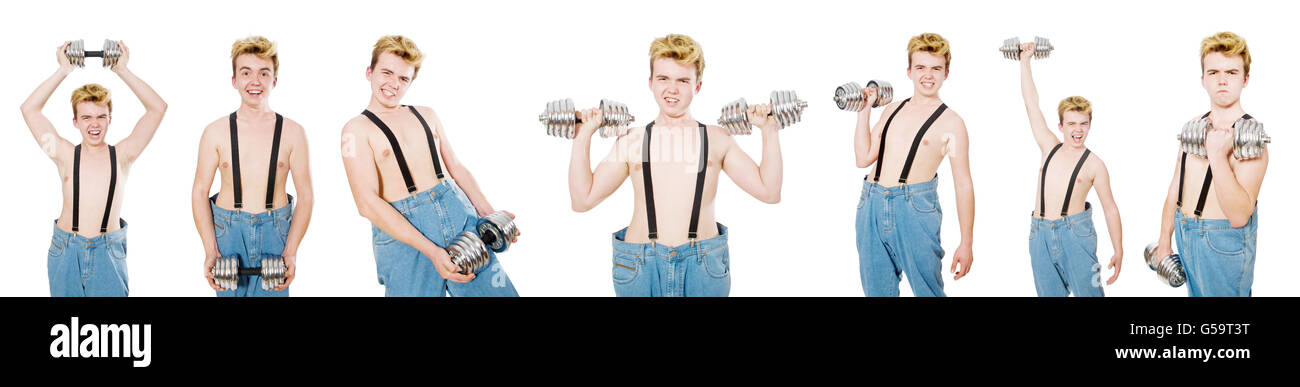 Man weightlifting humour hi-res stock photography and images - Alamy
