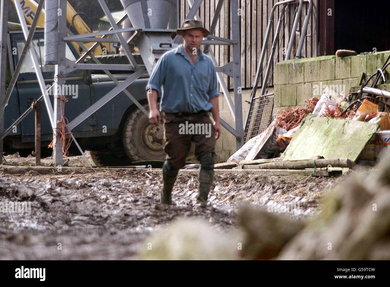 Farmer Andrew Fidler Farringford Farm at Freshwater Bay on the Isle of ...