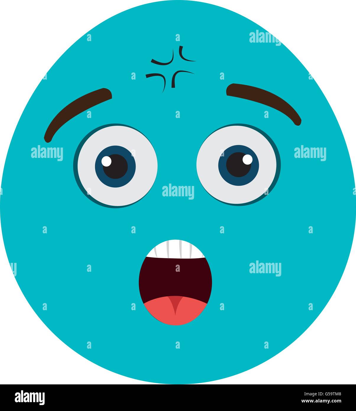 blue cartoon face Stock Vector Image & Art - Alamy