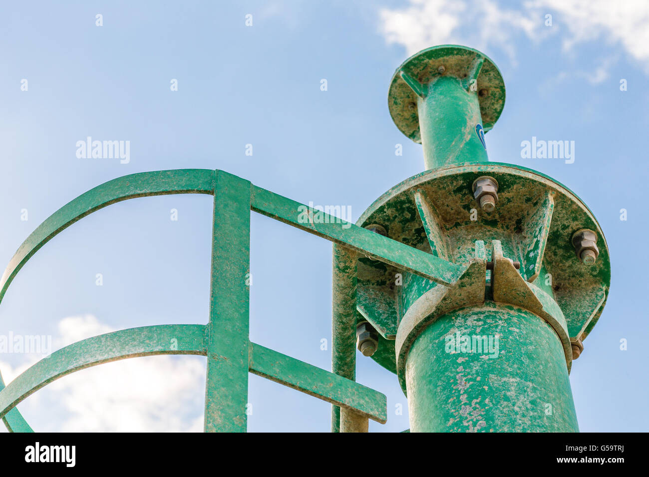detail of green rusty lighthouse encrusted by salt Stock Photo - Alamy
