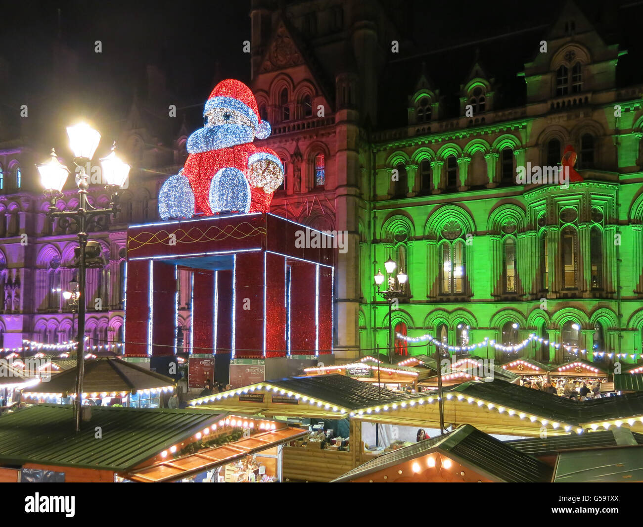 Santa On Manchester Town Hall High Resolution Stock Photography and ...