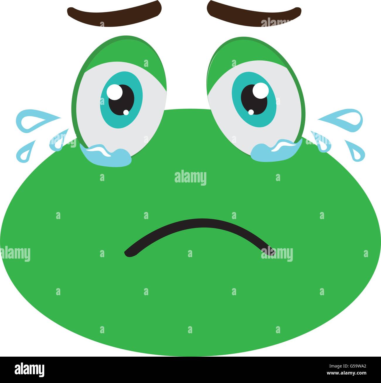 green avatar frog crying,vector graphic Stock Vector Image & Art - Alamy