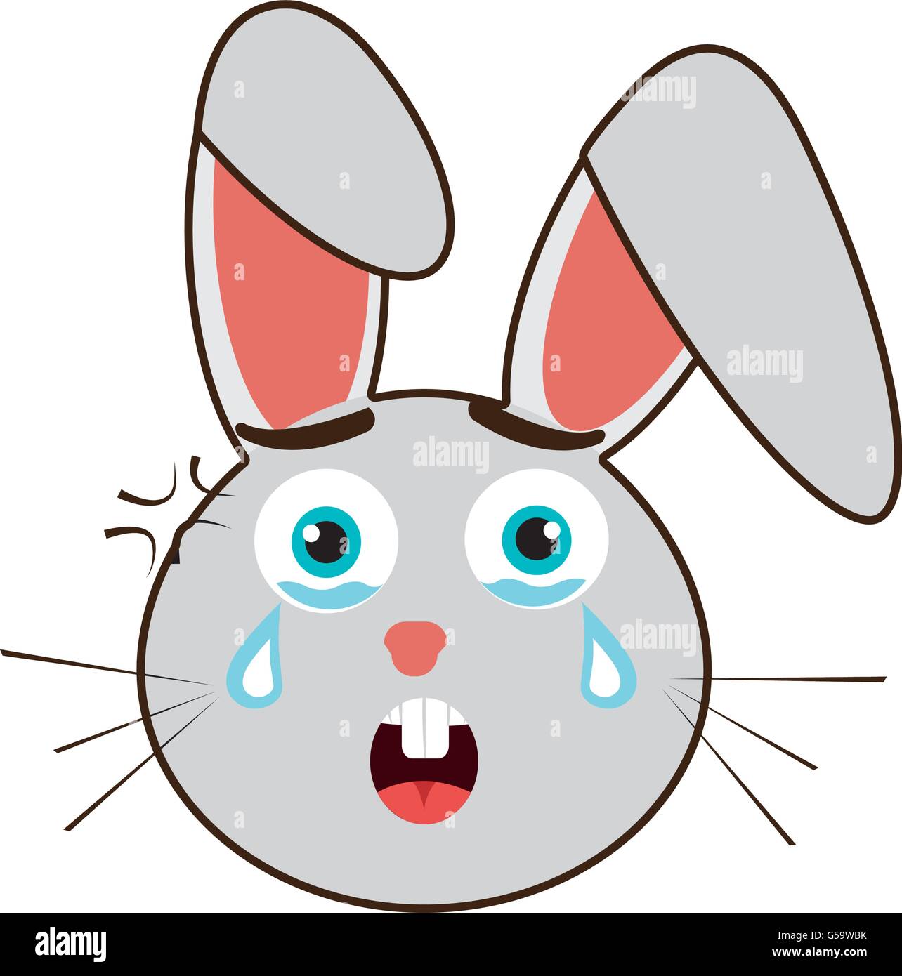 Rabbit crying Stock Vector Images - Alamy