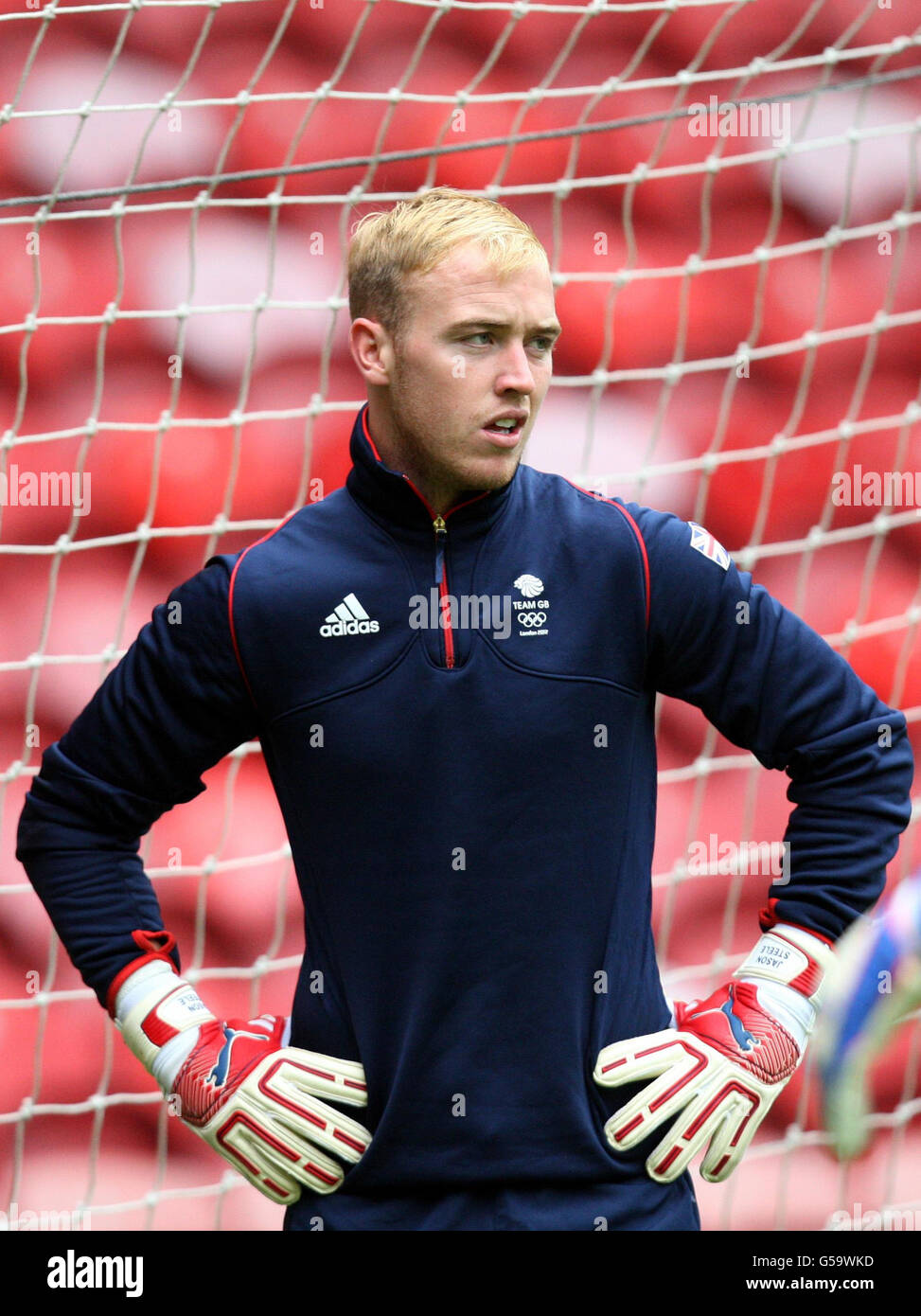 Great Britain's Jason Steele during a training session at the Riverside ...