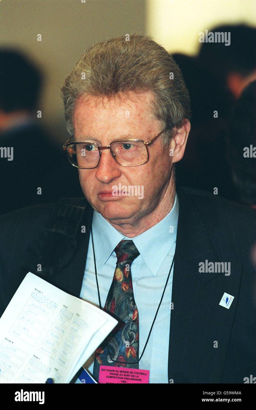 France 98 World Cup Draw - Le Carrousel Du Louvre, Paris. FA Chief ...