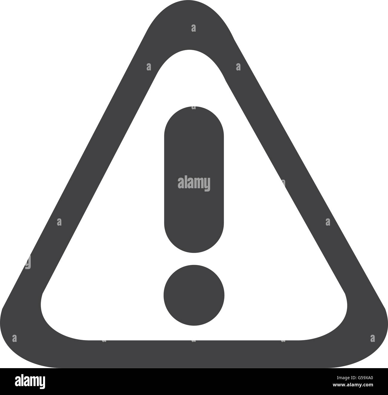 black warning sign,vector graphic Stock Vector Image & Art - Alamy
