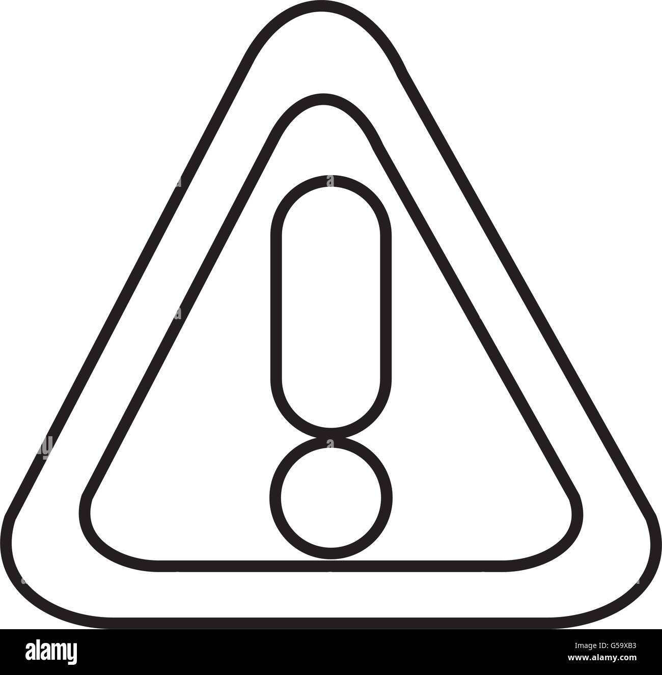 white warning sign,vector graphic Stock Vector Image & Art - Alamy