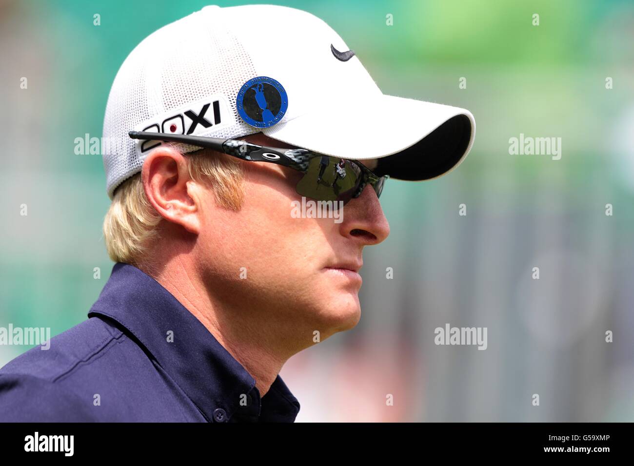England's Simon Dyson during day one of the 2012 Open Championship at ...