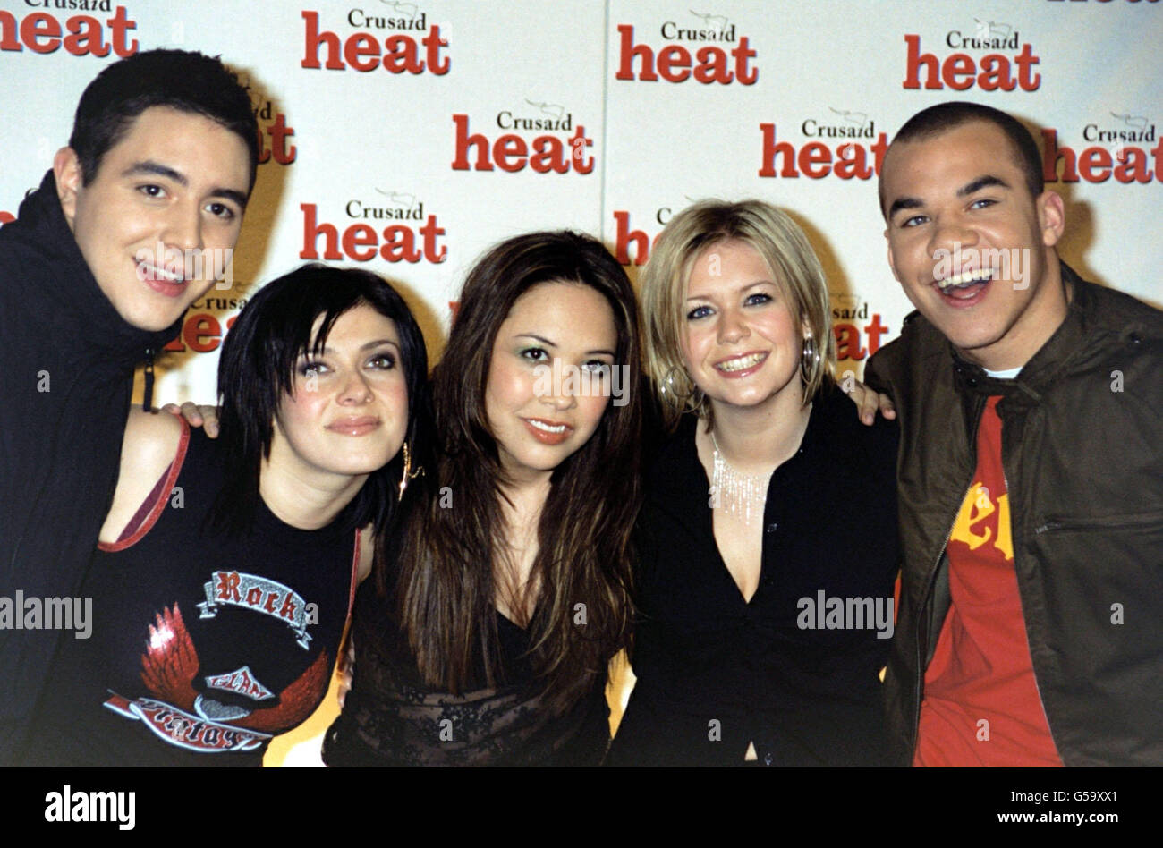 Winners of itvs popstars hearsay left right noel sullivan hi-res stock ...