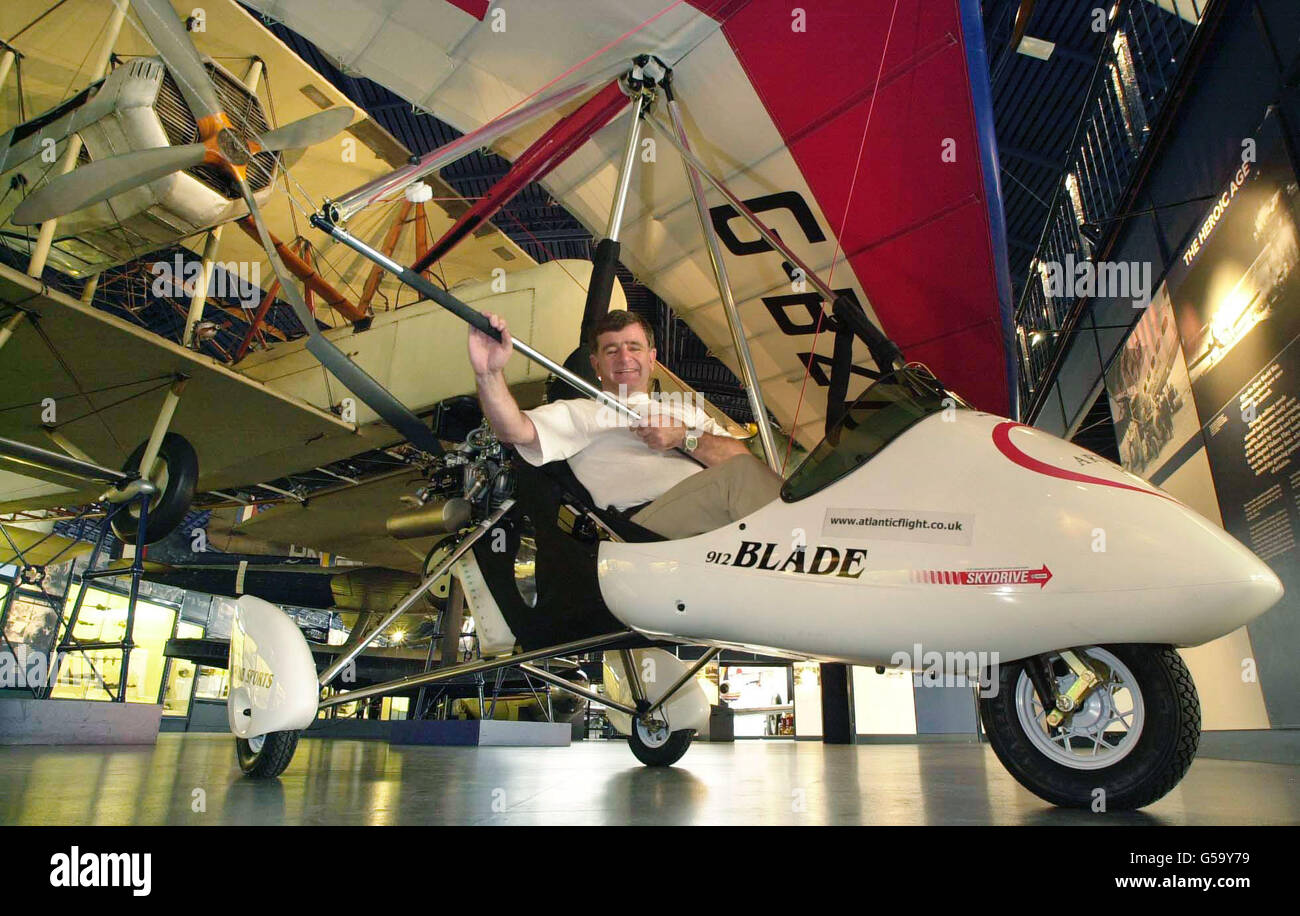 The first man to fly a microlight around the world hi-res stock ...