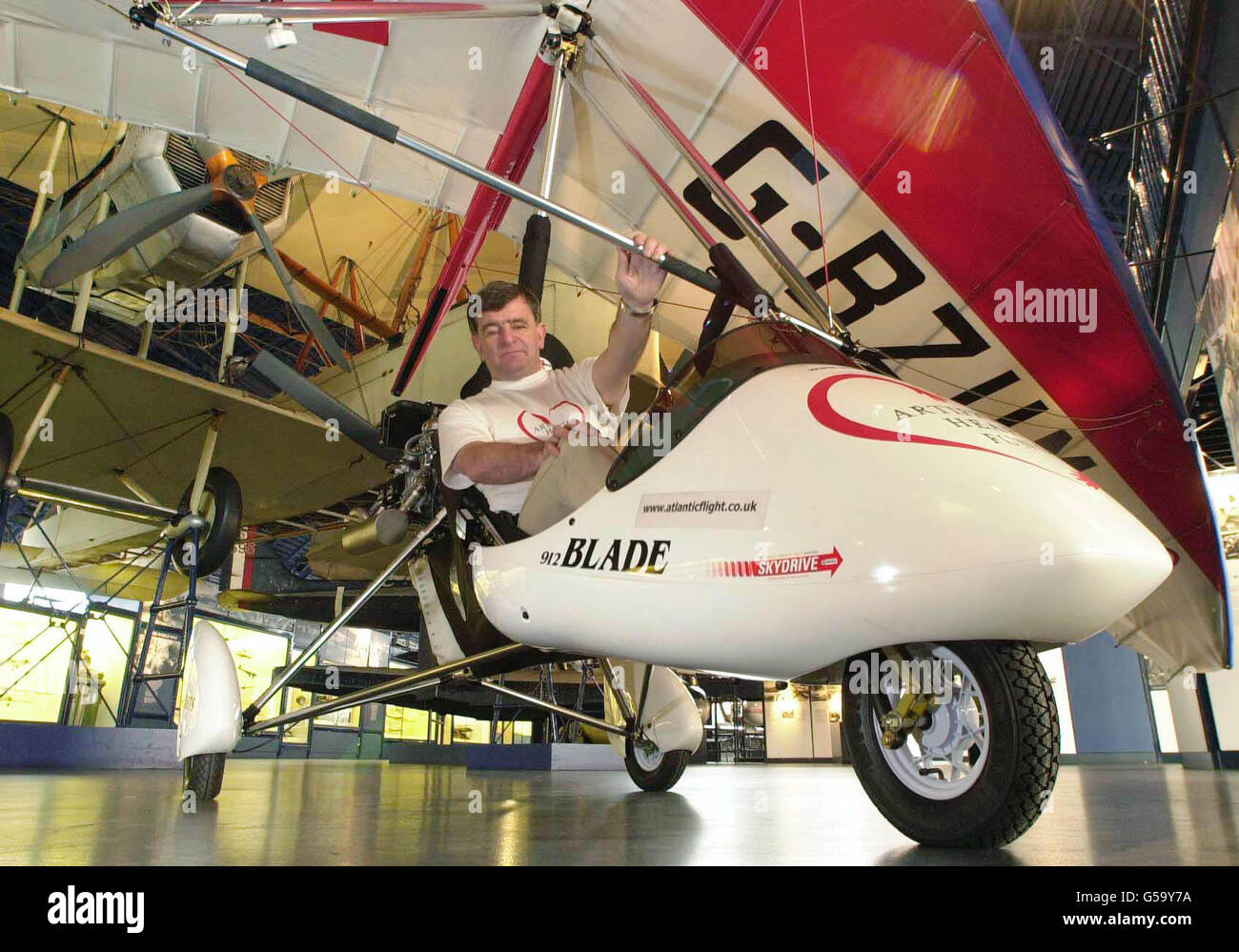 Briton Brian Milton, the first man to fly a microlight around the world ...