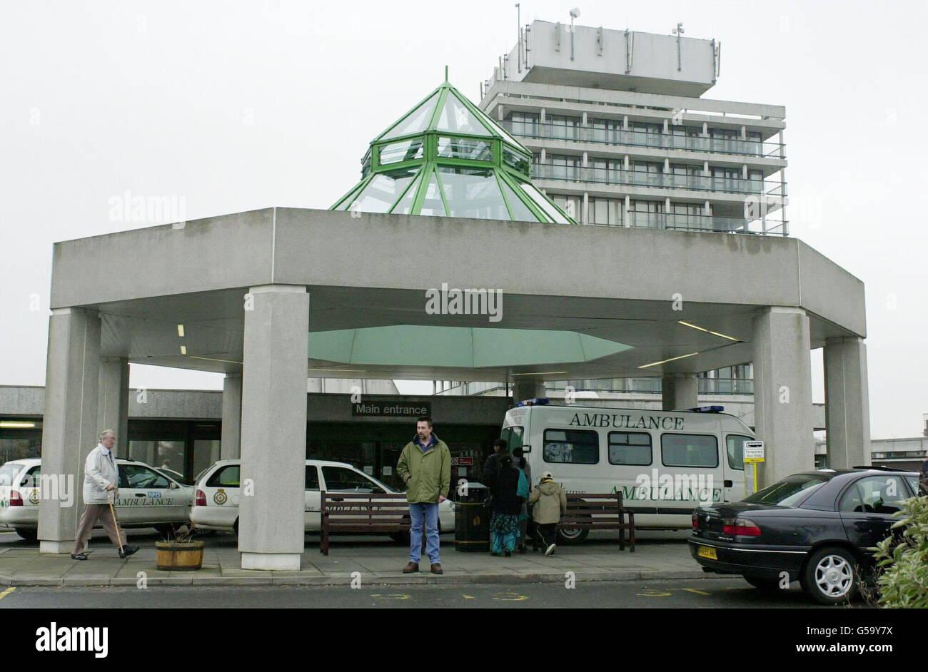 The main entrance at Wexham Park Hospital in Slough, Berkshire. An ...