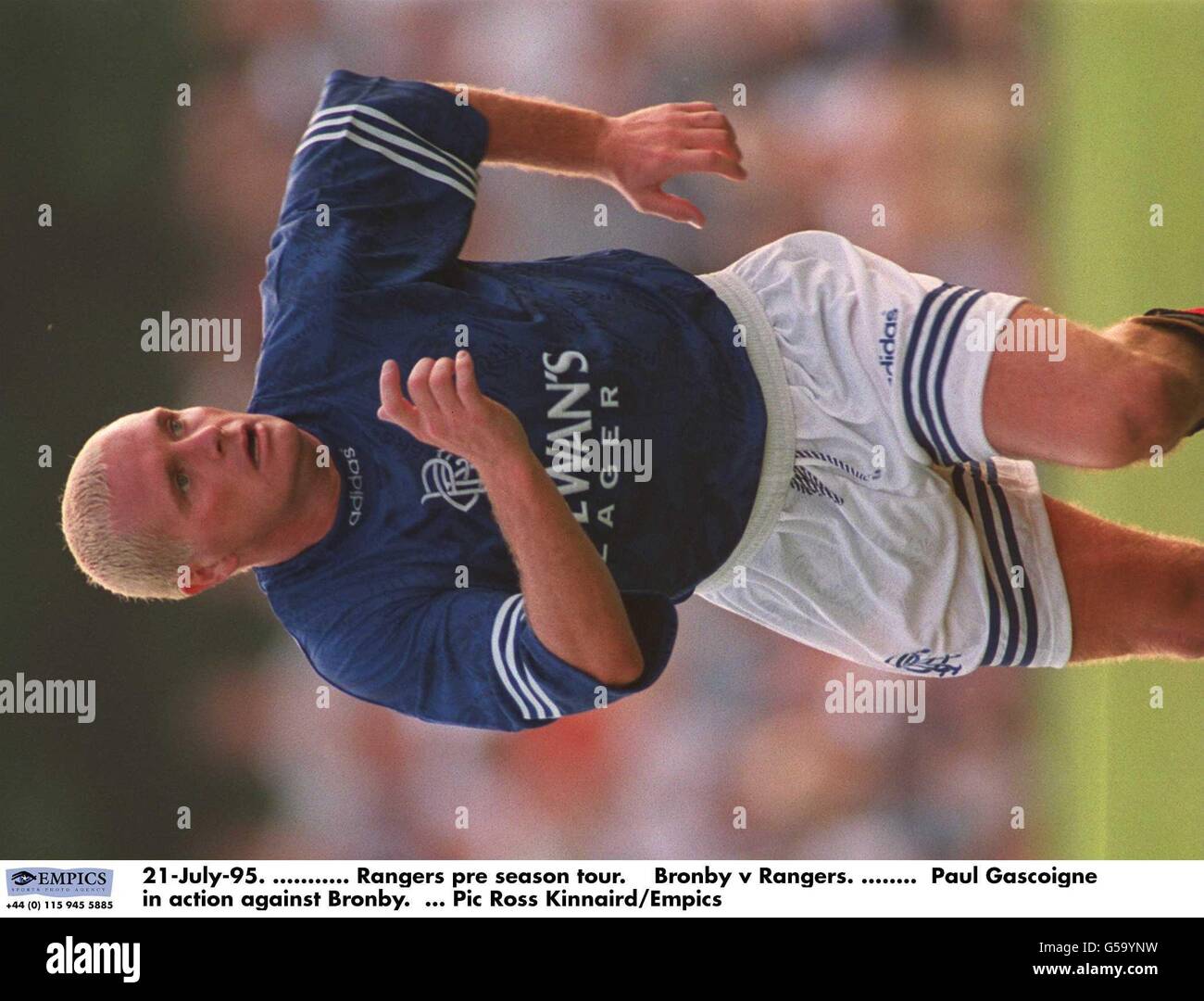 Paul gascoigne in action for rangers hi-res stock photography and ...