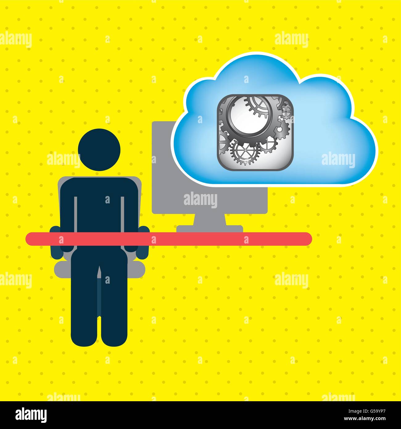 Workplace setup Stock Vector Images - Alamy