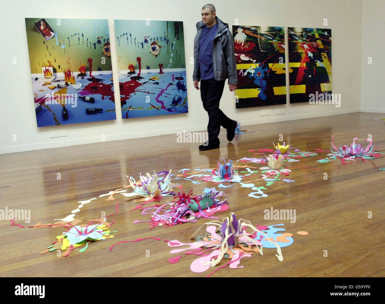 Artist David Burrows, one of the ten shortlisted for the 'Beck's ...